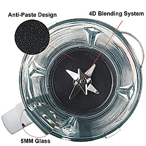 VOVGUU Quiet Blender Commercial Low noise Soundproof Heat Milk, Soup, Quiet Smoothie Blender 48oz./1.5L Self-Cleaning