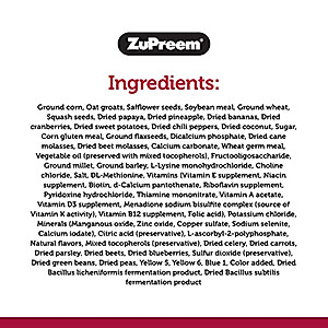ZuPreem Smart Selects Bird Food for Parrots & Conures, 4 lb - Everyday Feeding for Caiques, African Greys, Senegals, Amazons, Eclectus, Small Cockatoos
