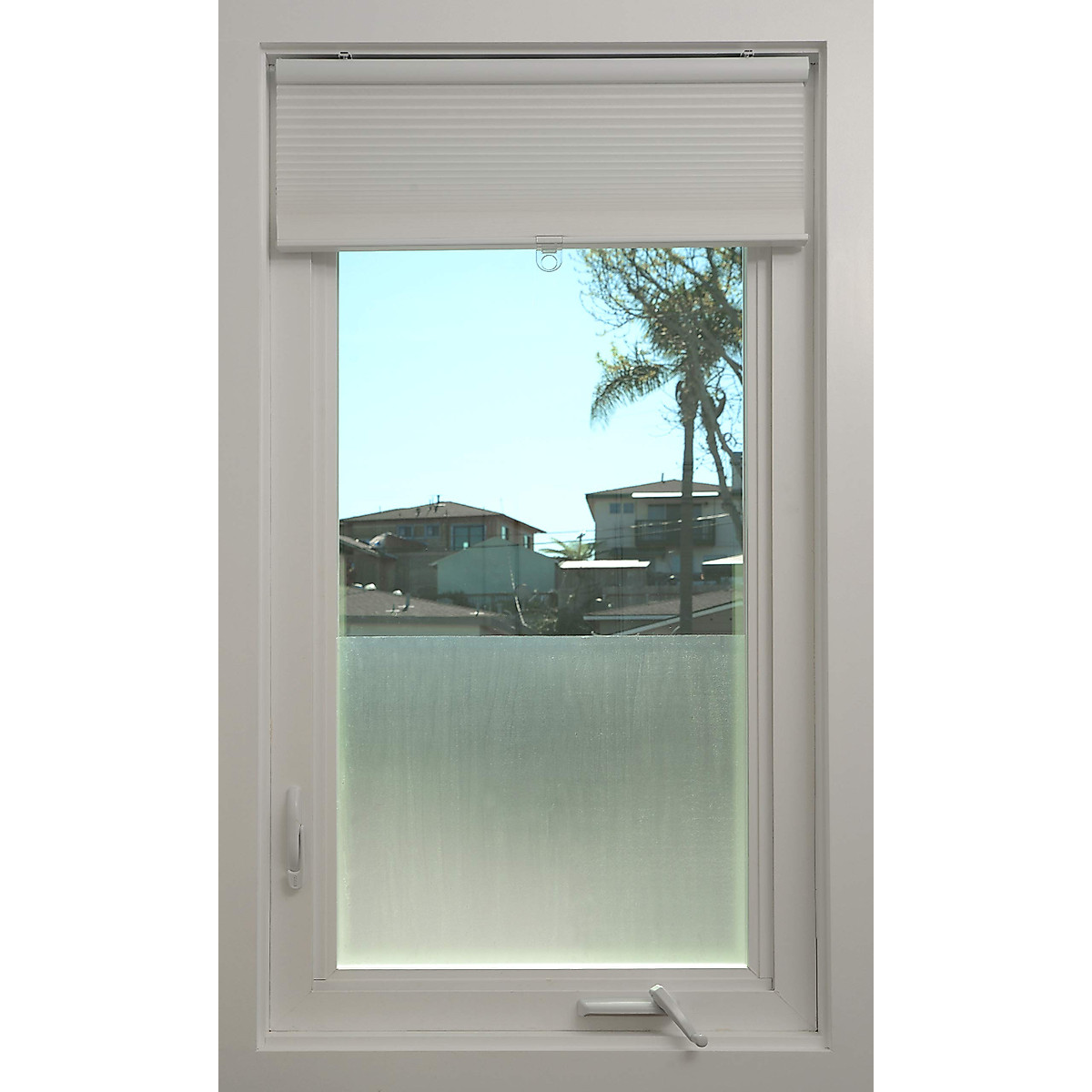 Con-Tact Brand - KIT09FC9993 Creative Covering Self-Adhesive Semi-Transparent Privacy Film Protective Vinyl and Shelf Liner, 18" x 9', Clear Matte