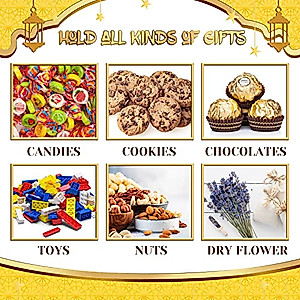 24 Pcs Ramadan Burlap Bags Eid Mubarak Goody Bags Linen Drawstring Gift Bags Islamic Gifts Small Drawstring Pouch Eid Goodie Bags for Muslim Eid Mubarak Party Decorations, 4.7 x 7.8 Inches/ 12 x 20 cm