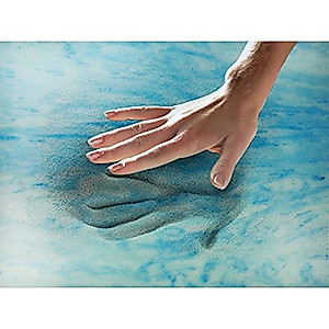 Slumber Solutions 4-inch Gel Memory Foam Mattress Topper Blue King