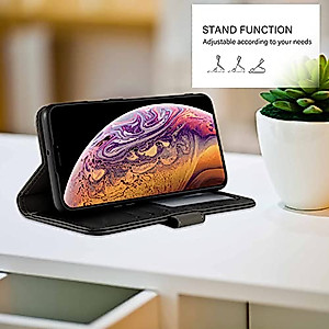 MILEGAO Case for Infinix Hot 30 5G, Magnetic PU Leather Wallet-Style Business Phone Case,Fashion Flip Case with Card Slot and Kickstand for Infinix Hot 30 5G 6.78 inches-Black