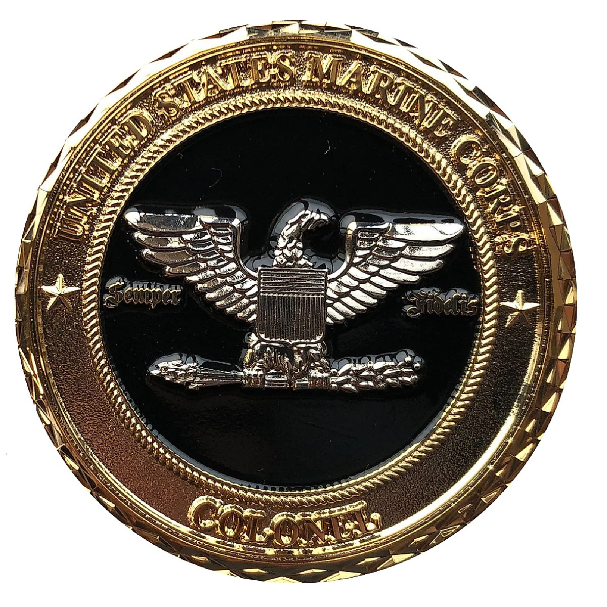 United States Marine Corps USMC Colonel Rank Challenge Coin