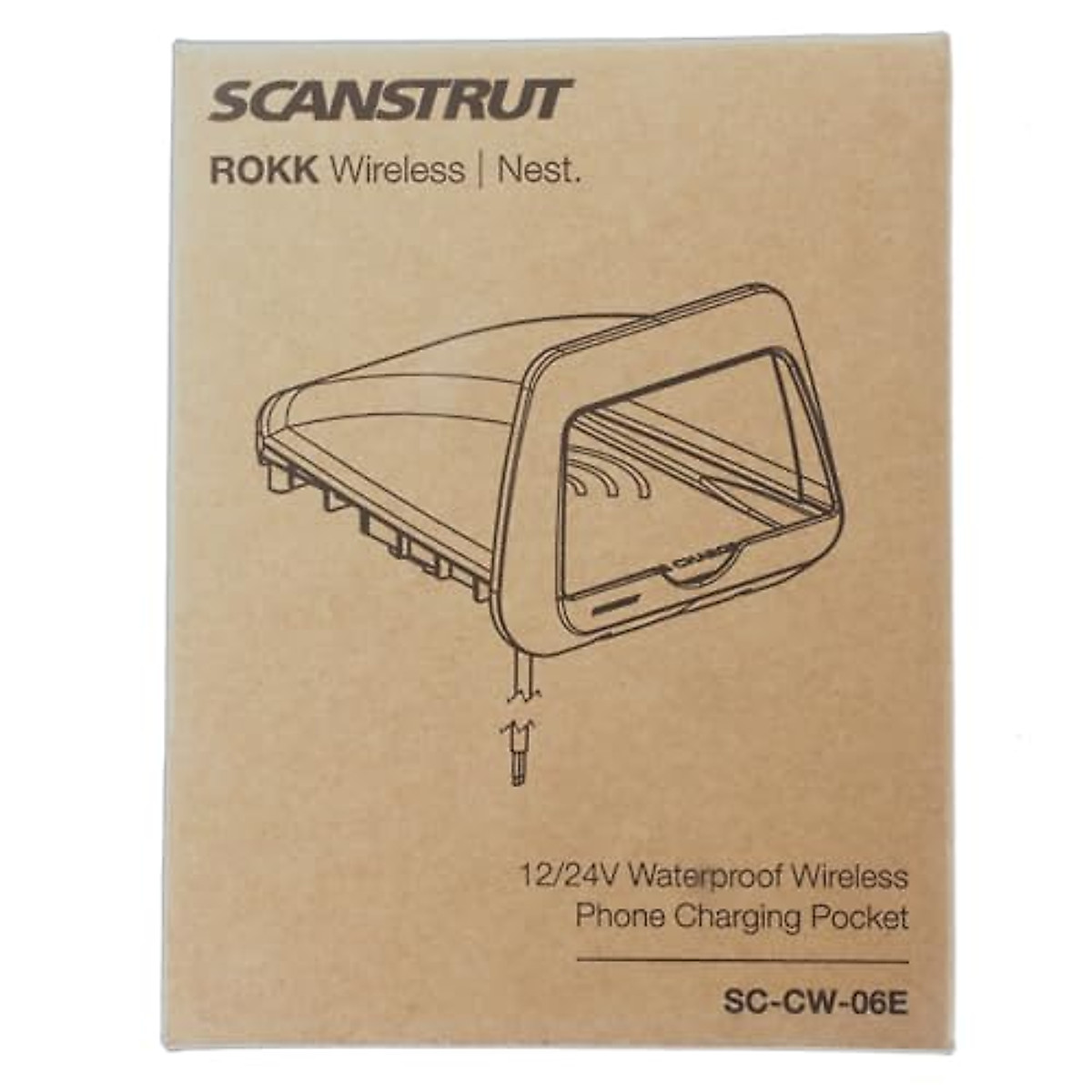 Scanstrut ROKK Wireless – Nest. 10W Waterproof Wireless Phone Charging Pocket 12/24V