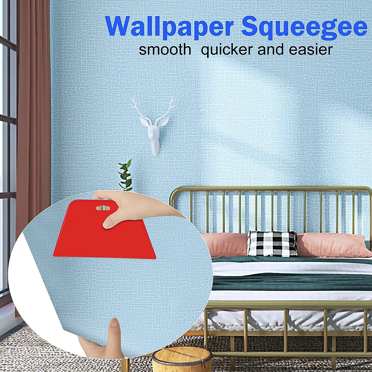 WRAPXPERT Wallpaper Tools,Wallpaper Smoothing Tool Kit for Peel and Stick,Hanging Tool Kits with Squeegee Smoother,Seam Roller for Contact Paper,Vinyl Application,Wallpaper Paste
