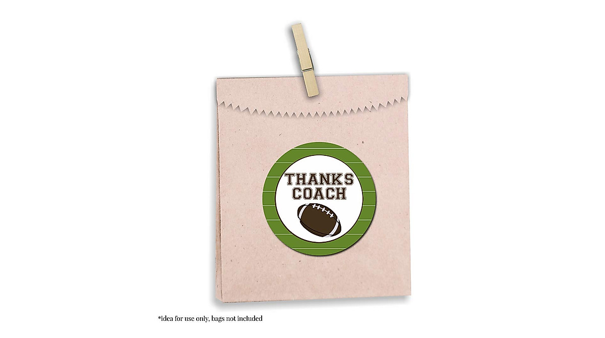Stunning Football Coach Thank You Stickers - 40 Pack