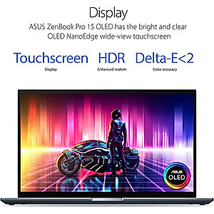 ASUS ZenBook Pro 15 UM535 OLED 15.6" FHD Touchscreen (AMD Ryzen 7 5800H , 16GB RAM, 1TB SSD, GeForce RTX 3050 Ti, 8-Core Beat i7-11370H) Business Workstation Laptop , Up to 18 Hrs Battery, Win 11 Pro