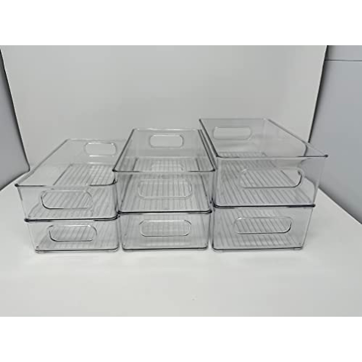 RedSodium Freezer,Refrigerator Fridge Bins in 3 sizes - 6pack