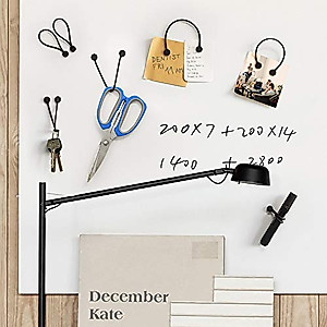 SMART&COOL Reusable Silicone Magnetic Cable Ties for Bundling and Organizing, Holding Stuff, Book Markers, Fridge Magnets, Assorted Color, 7.16'' (20-Pack, Black)