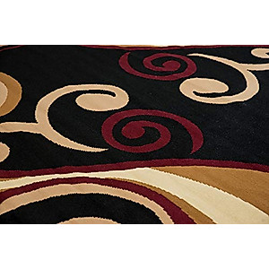 United Weavers of America, Dallas Collection, Area Rug, Indoor, Polypropylene, Jute Backing, Stain Resistant, Contemporary, Burgundy, ‎Paisley Pattern, 5'3" x 7'2"