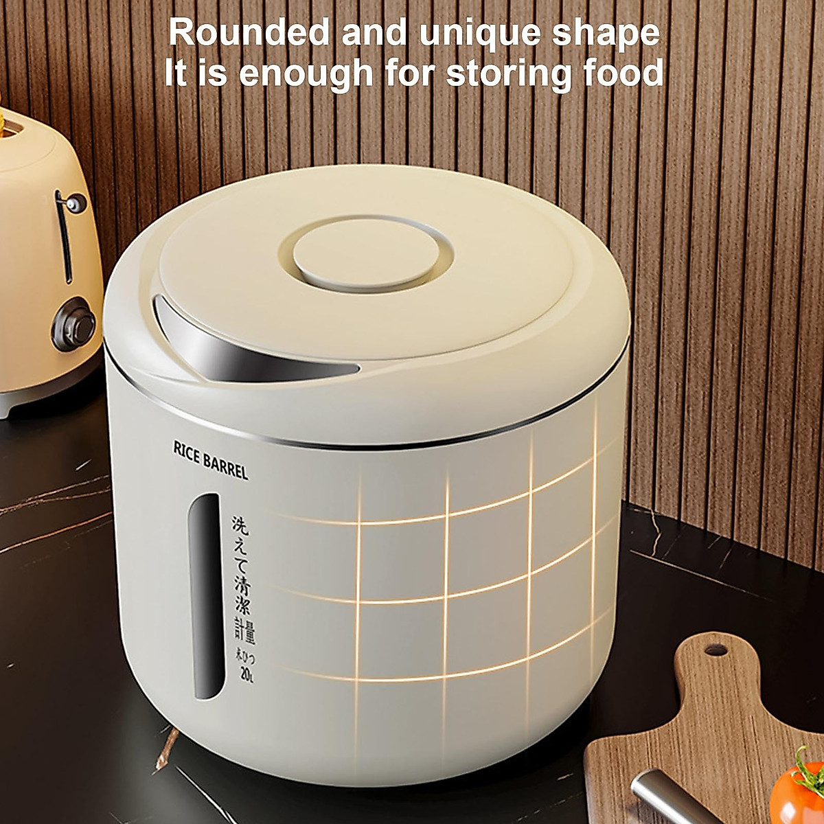 Rice Airtight Storage Container - Cereal Dry Food Flour Bin, Moisture Proof Barrel | Large Capacity Grain Storage Box Rice Dispenser, Kitchen Dry Food Storage Bin Cereal Containers for Flour Pasta