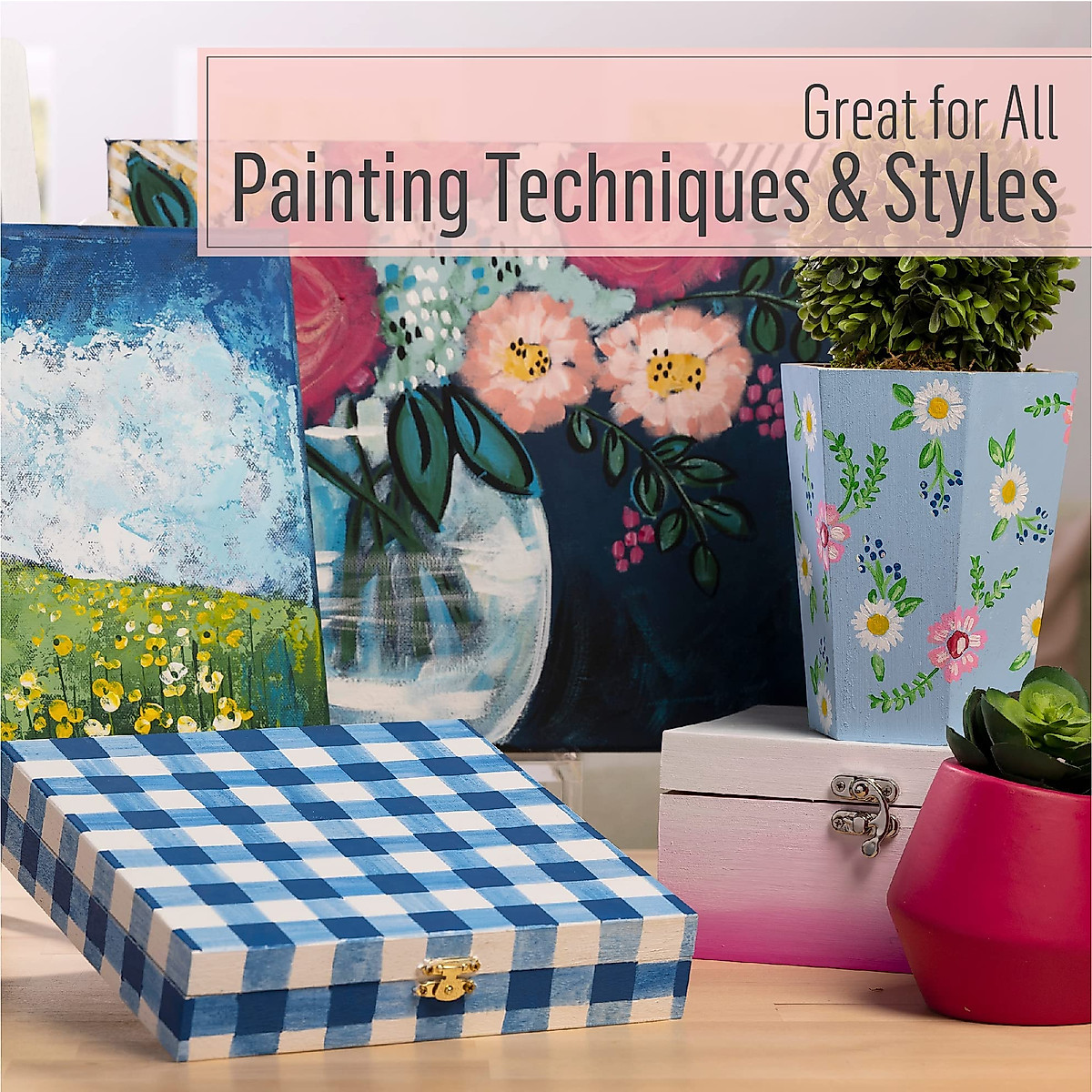 FolkArt Acrylic Paint Set (2-Ounce), PROMOFAI Colors I (18 Colors)