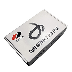 ZUKKA Bike Chain Lock 5 Digit Resettable Combination Password Lock,Heavy Duty Anti-Theft Bicycle Cable Locks