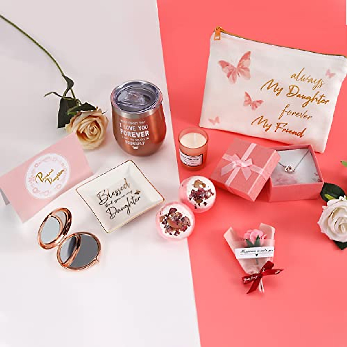 Gift Box for Daughters, Birthday Gifts Basket for Grown Daughter Adult, SPA Gift Heartfelt Gift for Women and Girls from Mom Dad, Gift Sets for Graduation Congratulations Holidays Christmas Thank you