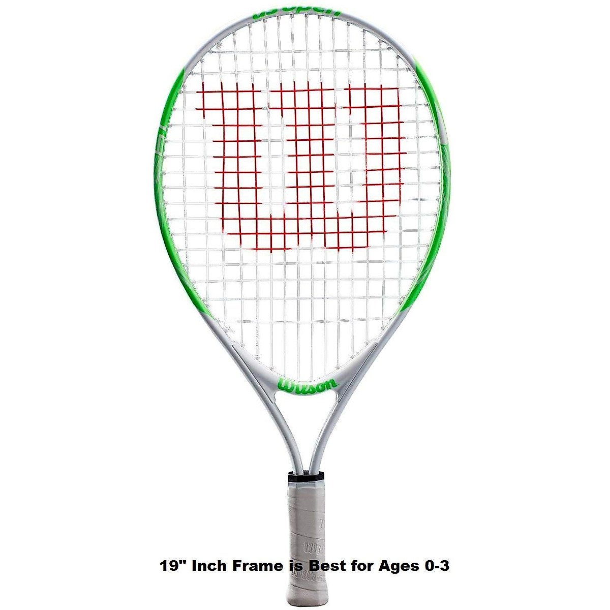 Wilson US Open 23 Junior Tennis Racquet Bundled with a Pink/White Wilson Advantage II Tennis Bag (Perfect for Girls Age 7-8)