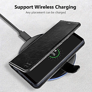 OCASE Galaxy Note 8 Case, Samsung Galaxy Note 8 Wallet Case [TPU Shockproof Interior Protective Case] [Card Slot] [Kickstand] [Magnetic Closure] Leather Flip Cover for Samsung Galaxy Note8 - Black