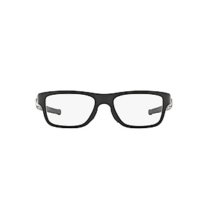 Oakley Men's Ox8091 Marshal Mnp Rectangular Prescription Eyeglass Frames, Satin Black/Demo Lens, 55 mm