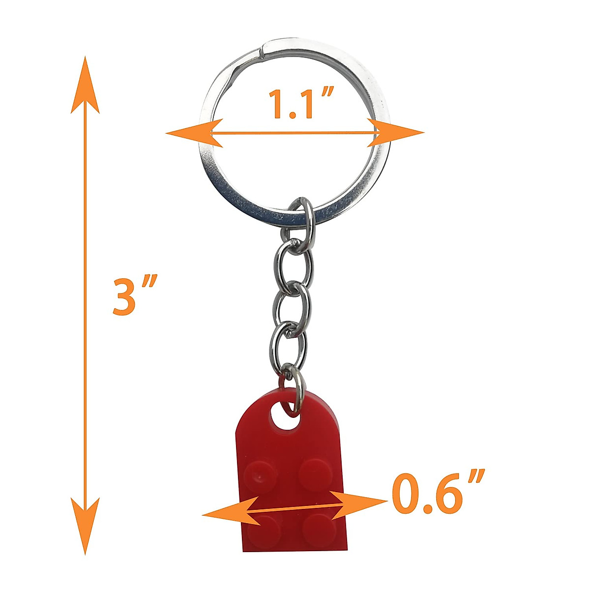 jeunecheval Heart Keychain for Couples Matching Stuff for Boyfriend Girlfriend Key Ring