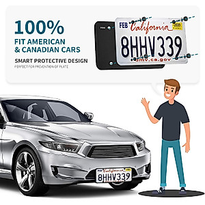 Aujen Silicone Black License Plate Frames, 2 Pack Universal Car License Plate Holders, Rust-Proof and Weather-Proof Accessories (Black)