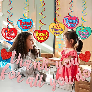 Rose Gold Thank You for All You Do Banner Thank You Teachers Banner Teacher Appreciation Banner Employee Appreciation Banner Teacher/Employee Appreciation Decorations