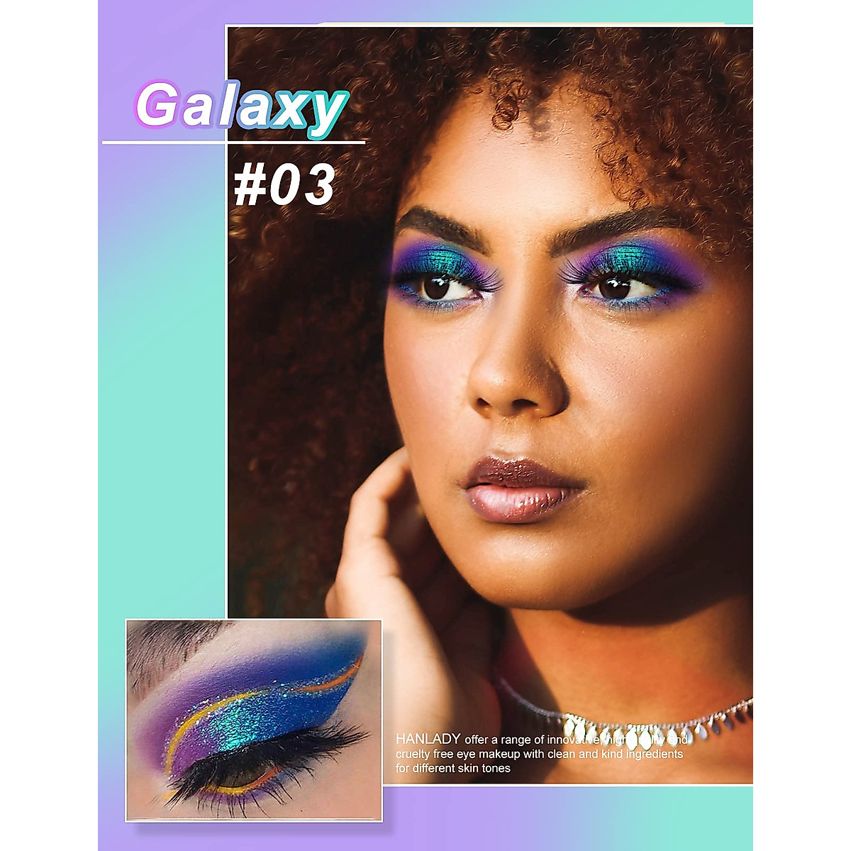 HANLADY Chameleon Eyeshadow Liquid Glitter Eye Makeup, Glitter Eyeshadow Intense Color Shifting Long Lasting with No Creasing, Quicky Dry & High Pigmented Shimmer Eye Shadow, 3+6