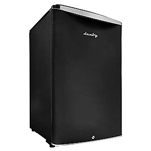 Danby DAR044A6MDB 4.4 Cu.Ft. Mini Fridge, Compact Refrigerator For Bedroom, Living Room, Bar, Dorm, Kitchen, Office, E-Star In Black With Lock