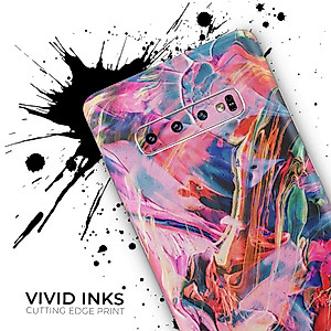 DesignSkinz Liquid Abstract Paint Remix V73 Protective Vinyl Decal Wrap Skin Cover Compatible with The Samsung Galaxy S20 (Screen Trim & Back Glass Skin)