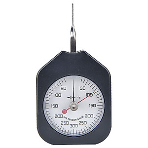 Tension Meter, Plastic Pointer Type Double Needles Tension Meter Analog Dial Gauge Measuring Tool for Electronic Switches, Micro Switches, Valves, Spring Tension(SZG-300-2)