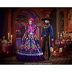 Barbie Signature Doll, 2022 Dia De Muertos Collectible, Traditional Ruffled Dress with Flower Crown & Calavera Face Paint