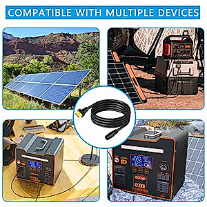 PNGKNYOCN DC 8mm to XT60 Power Cable 14AWG DC 8mm Female to XT60 Female Adapter Cable for Solar Panel Portable Power Station Solar Generator（1.5M/4.9Ft）
