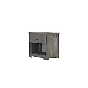 Discovery World Furniture 1 Drawer Nightstand in Charcoal