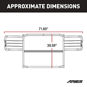 ARIES 3059 1-1/2-Inch Black Steel Grille Guard, No-Drill, Select Ford Explorer