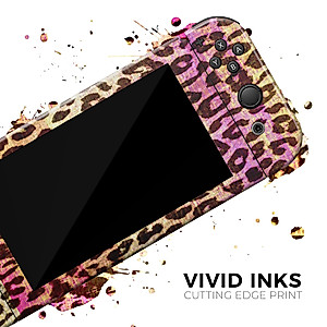 Design Skinz - Compatible with Nintendo Switch Console + Joy-Con - Skin Decal Protective Scratch-Resistant Removable Vinyl Wrap Cover - Vibrant Striped Cheetah Animal Print
