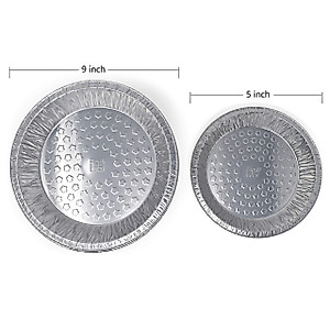 Fig & Leaf (60 Pack) Premium 9-Inch Pie Pans l Disposable Aluminum Foil l Heavy-Duty l Tin Plates for Tart Quiche Pies