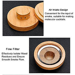 Bourbon smoker Cocktail Smoker Kit with Wood Chips for Whiskey,glass smorker for cocktails Old Fashioned Smoker Kit