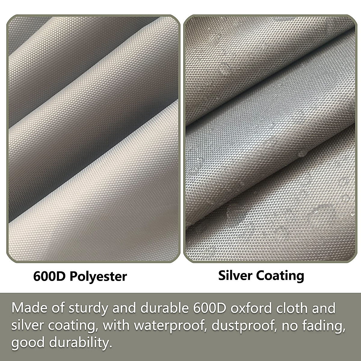 LSongSKY Outdoor Rocking Chair Cover 2 Pack, 100% Waterproof Heavy Duty Chair Covers, Patio Rocking Chair Covers for Outdoor Furniture, 26" W x 32.5" D x 43" H inches, White & Grayish Green