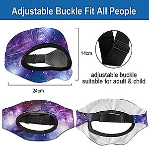VR Eye Mask Cover VR Mask Sweat Band ,Replace Silicone Face Cover Pad Adjustable Breathable VR Sweat Band for Oculus Quest 2, HTC Vive, PS, Gear, VR Workouts - 2PC (Starry Sky)