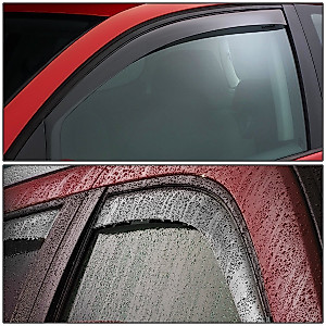 Auto Dynasty Compatible with Fusion/MKZ/Milan 4pcs Tape-On Window Visor Deflector Rain Guard
