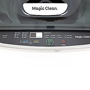 Magic Clean MCLW14WI Portable Washing Machine with 8 Automatic Cycles and Standard Sink/Faucet Attachment, Compact for Apartments Dorms and RVs, White