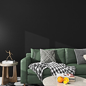 FunStick 12"x24" Peel and Stick Floor Tile Waterproof Black Vinyl Flooring Planks Peel and Stick Flooring Tiles for Bathroom Floor Tile Sticky Tiles for Kitchen Laminate Flooring Bedroom Laundry 5 Pcs