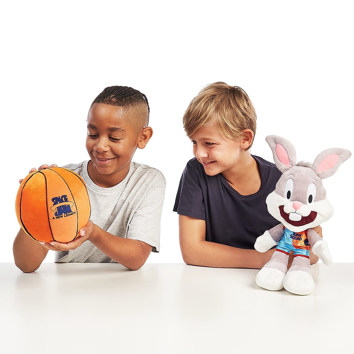 Moose Toys Space Jam: A New Legacy - Transforming Plush - 12" Bugs Bunny into a Soft Plush Basketball - Exclusive, Multicolor, (14591)