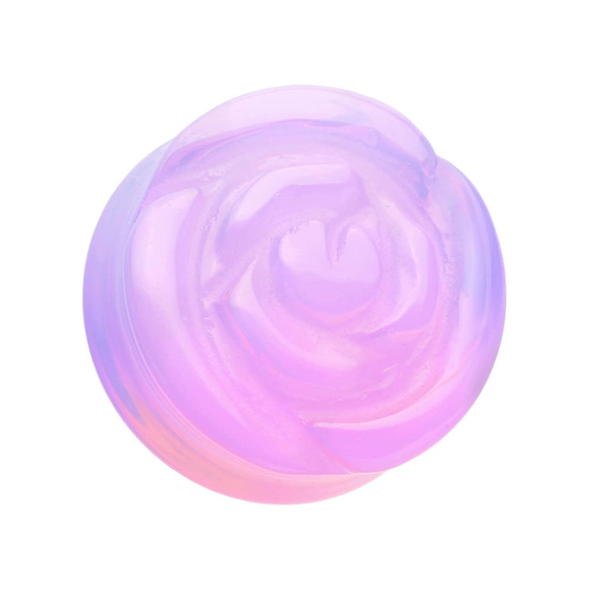 Covet Jewelry Blooming Rose Lavender Opalite Double Flared Ear Gauge Plug (7/8" (22mm))