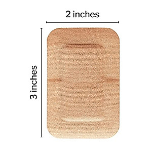 McKesson Adhesive Bandages, Sterile, Fabric Patch, 2 in x 3 in, 50 Count, 1 Pack