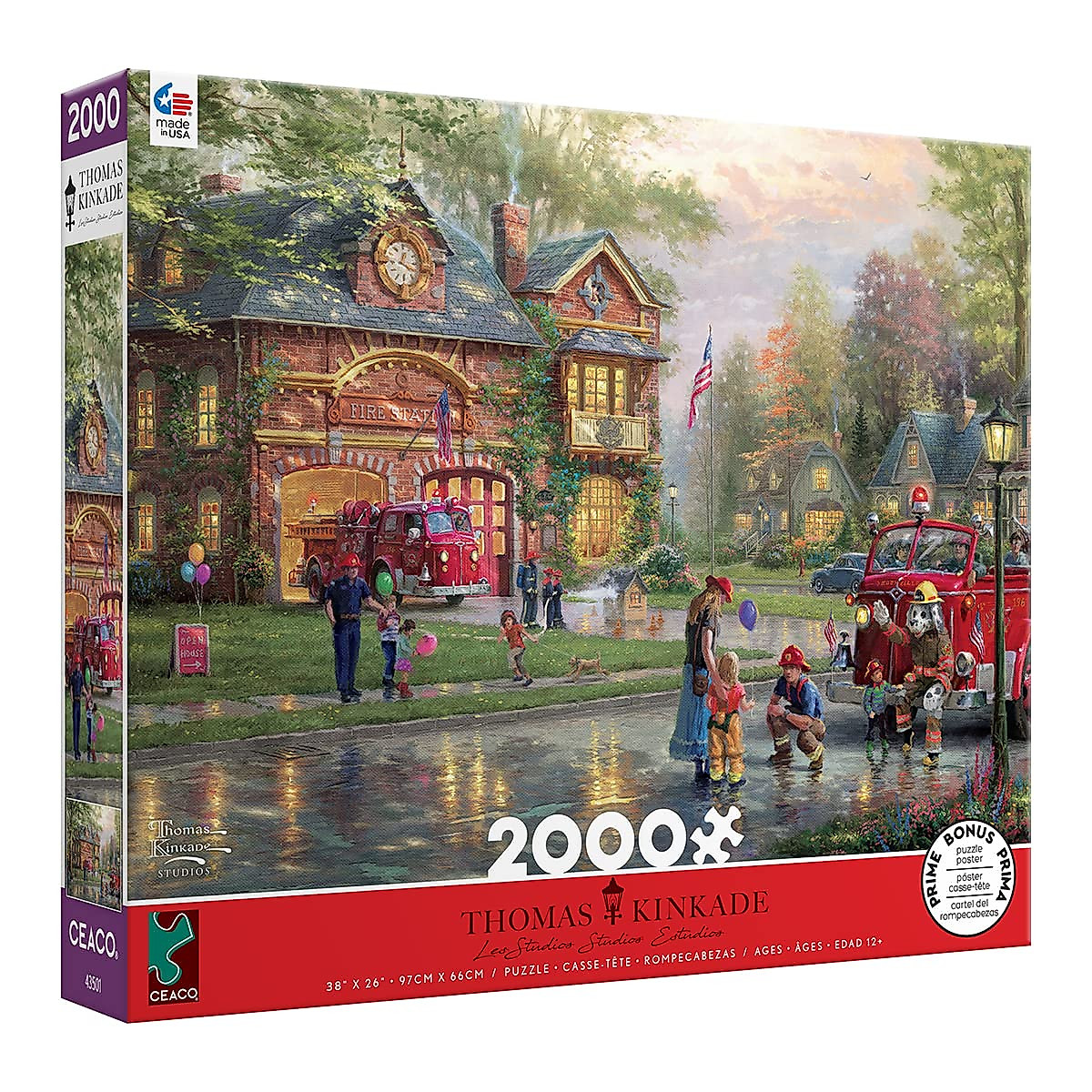 Ceaco - Thomas Kinkade - Hometown Firehouse - 2000 Piece Jigsaw Puzzle