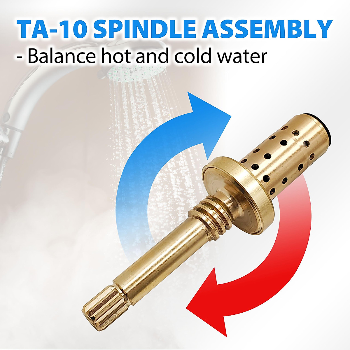 Complete Valve Rebuild kit Compatible with Symmons Temptrol Valve,Replacement for Cartridge (TA-10), Seats (TA-4) and Seat Removal Tools (T-35A/B),Adjustment and Balance of Hot and Cold Water Pressure