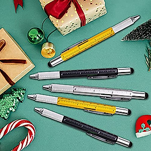 UMEINAC 5 Pack Multitool Pen Set, 7 in 1 Multitool Tech Tool Pen for Men, Construction Tools Gadget Stocking Stuffers Gifts for Dad Husband Father