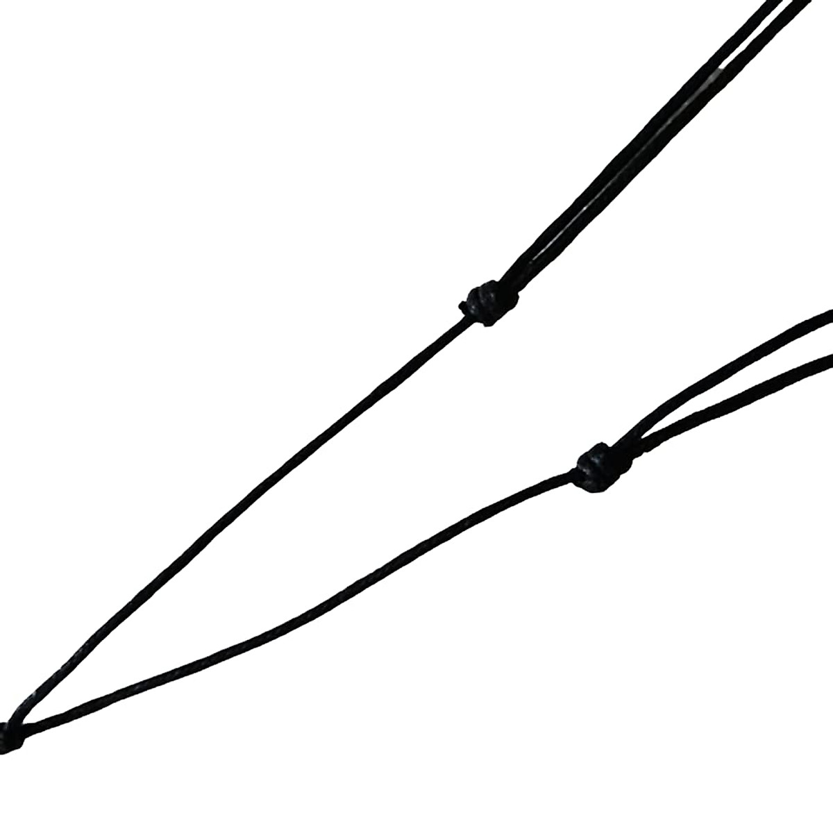 poppip 5 Pieces Handmade Craft Vintage Black Cord Rope Adjustable Necklaces With Metal Ring For Hanging Boho Pendants Balck Cord necklace For Men Women Size 18-30 Inches Thick 2 MM.