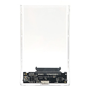 01 Transparent SSD Enclosure, Computer Accessories Plug and Play Transparent SSD Case for Hard Drive for Laptop SSD Solid State Drive