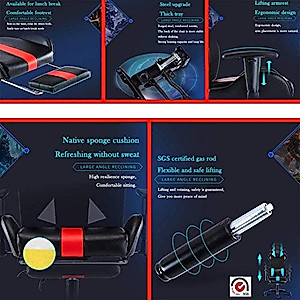 MayNuo Armchair Gaming Seats,E-Sports Game Computer Chair Home Office Swivel Chair Lift Chair Stool Chair/Red/a