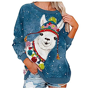 for Women's The Fall Shirt Baggy Clubby Top Button Fly Lounge Cosy Tshirts Button Up (Blue, L)